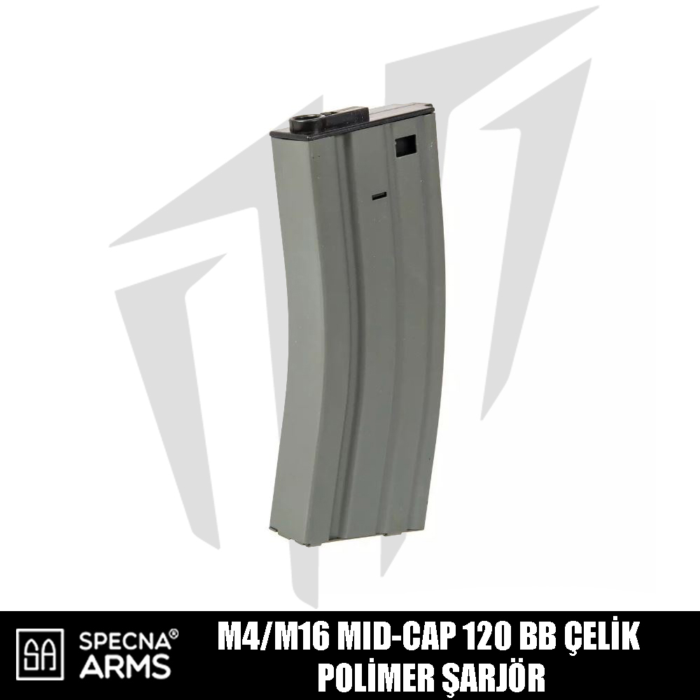 Specna Arms Mid-Cap 120 BB Airsoft Şarjörü – Gri - Armorion.com