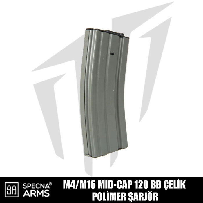 Specna Arms Mid-Cap 120 BB Airsoft Şarjörü – Gri - Armorion.com