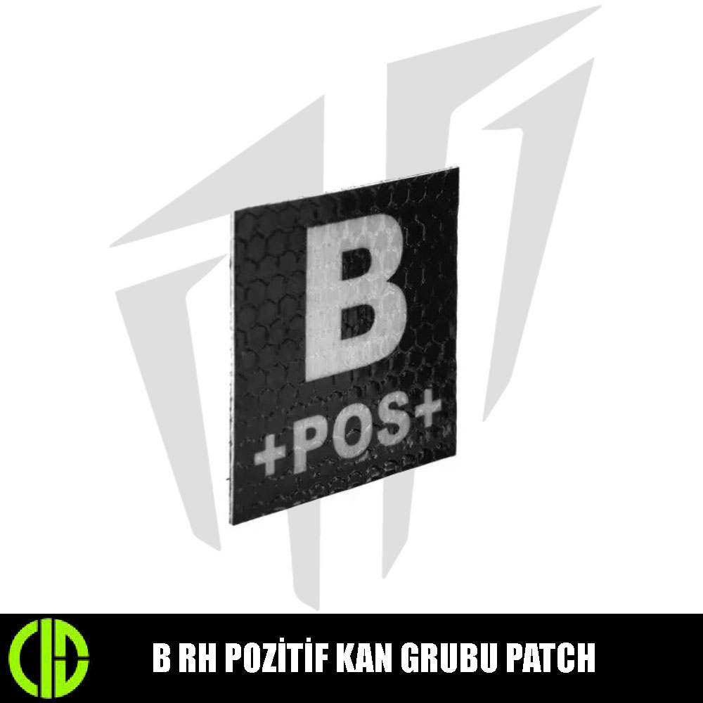 Combat-ID B Rh Pozitif Kan Grubu IR Patch - Armorion.com
