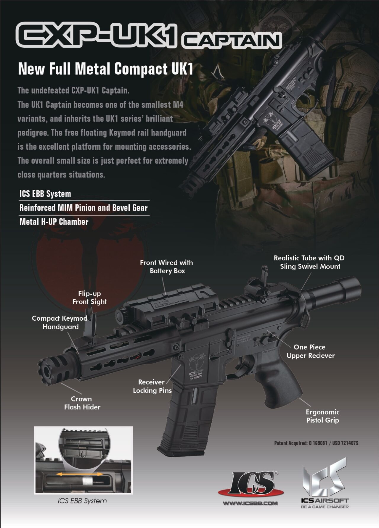 ICS Airsoft CXP-UK1 Captain MTR Airsoft Tüfeği – Tan - Armorion.com