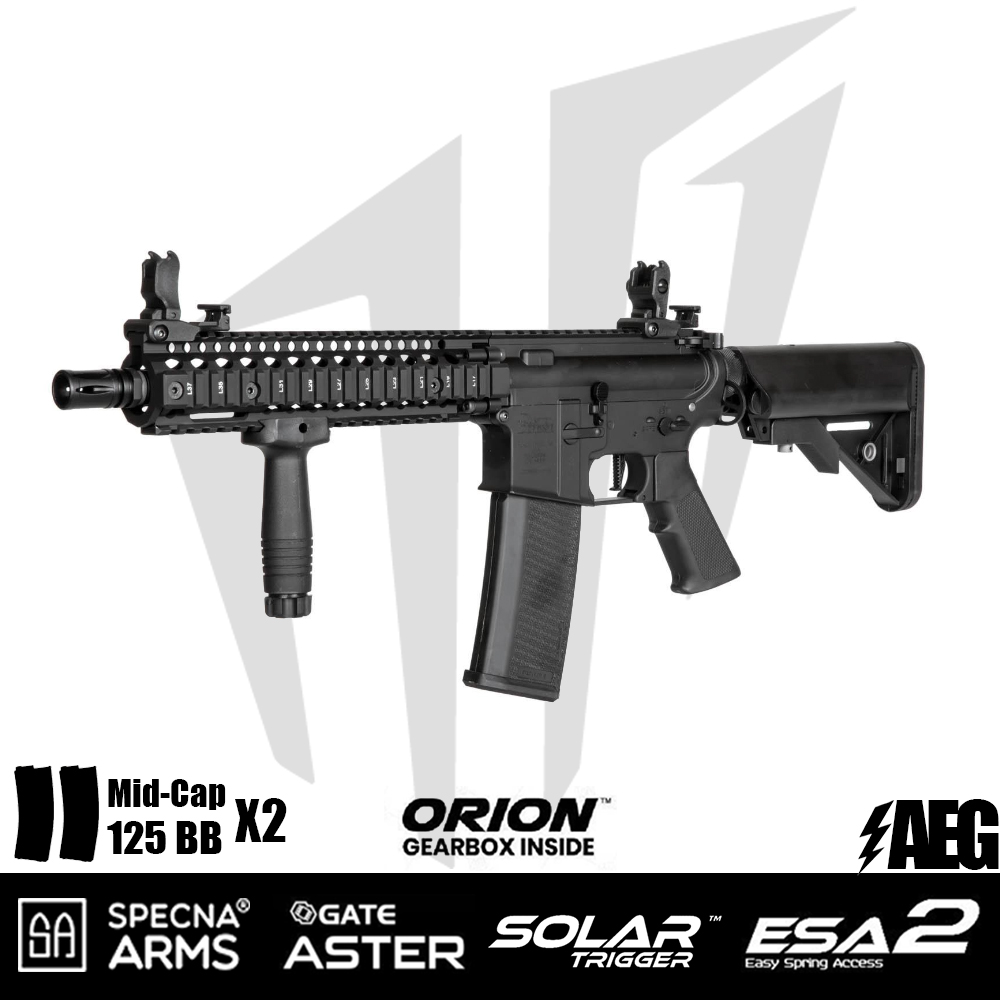 Specna Arms MK18 SA-E19 Airsoft Tüfeği Daniel Defence® EDGE 2.0™GATE ASTER – Siyah - Armorion.com