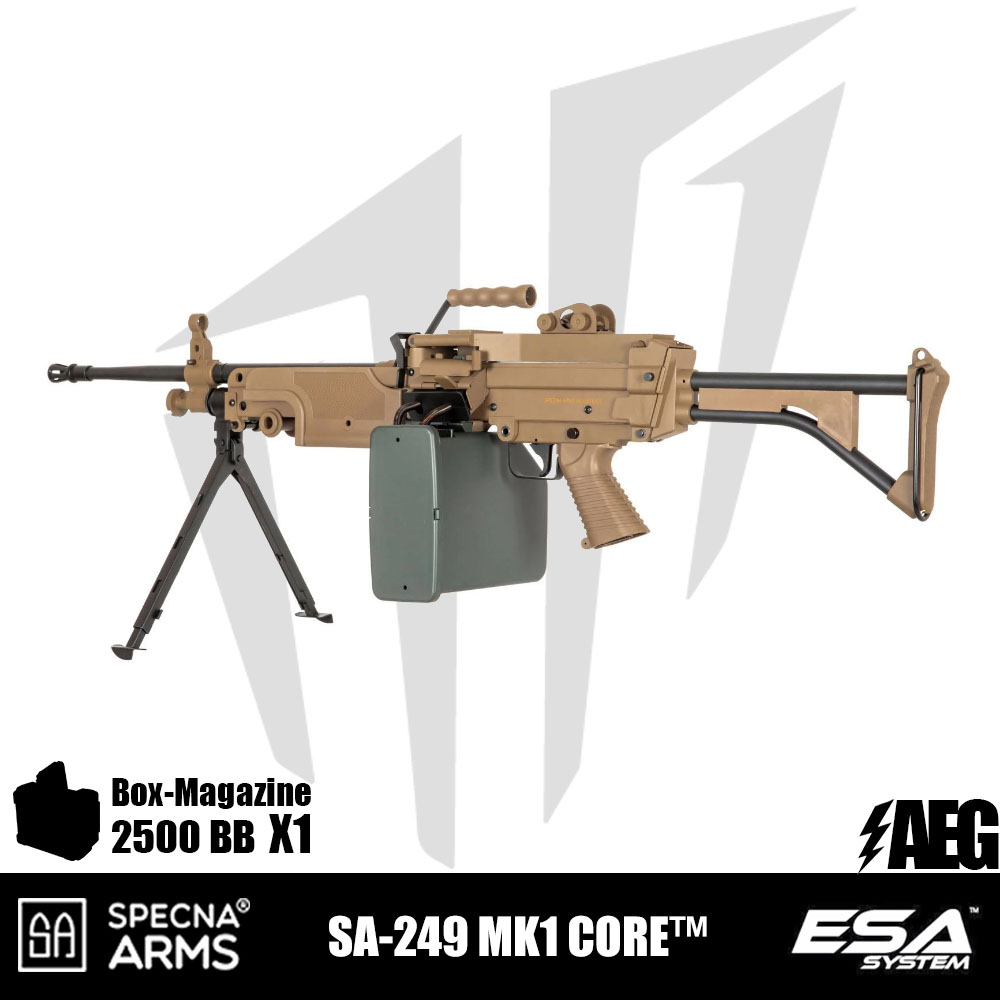 Specna Arms SA-249 MK1 CORE™ Airsoft Tüfeği – Tan - Armorion.com