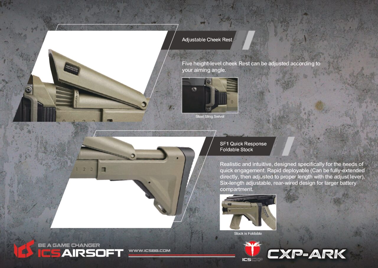 ICS Airsoft CXP-ARK S3 Airsoft Tüfeği – Yarım Yeşil - Armorion.com