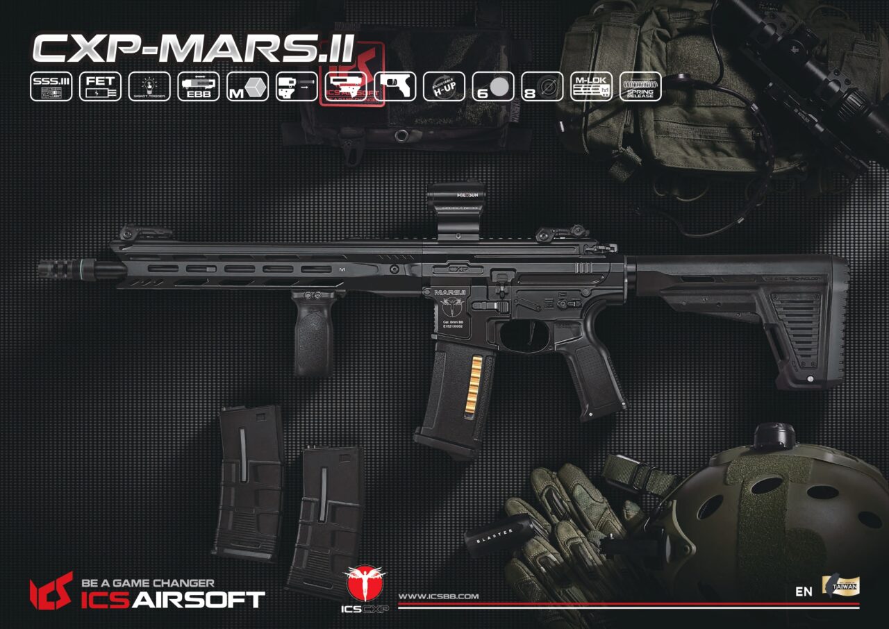 ICS Airsoft CXP-MARS.II DMR S3 Airsoft Tüfeği – Siyah - Armorion.com